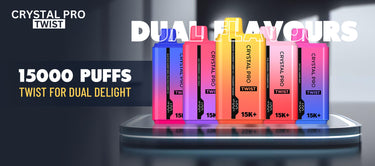 Crystal Pro Twist | 15000 Puffs | Dual Flavour Choice | UK